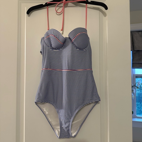 Anthropologie | Swim | Hop Lun Anthropologie Striped Blue And White One ...